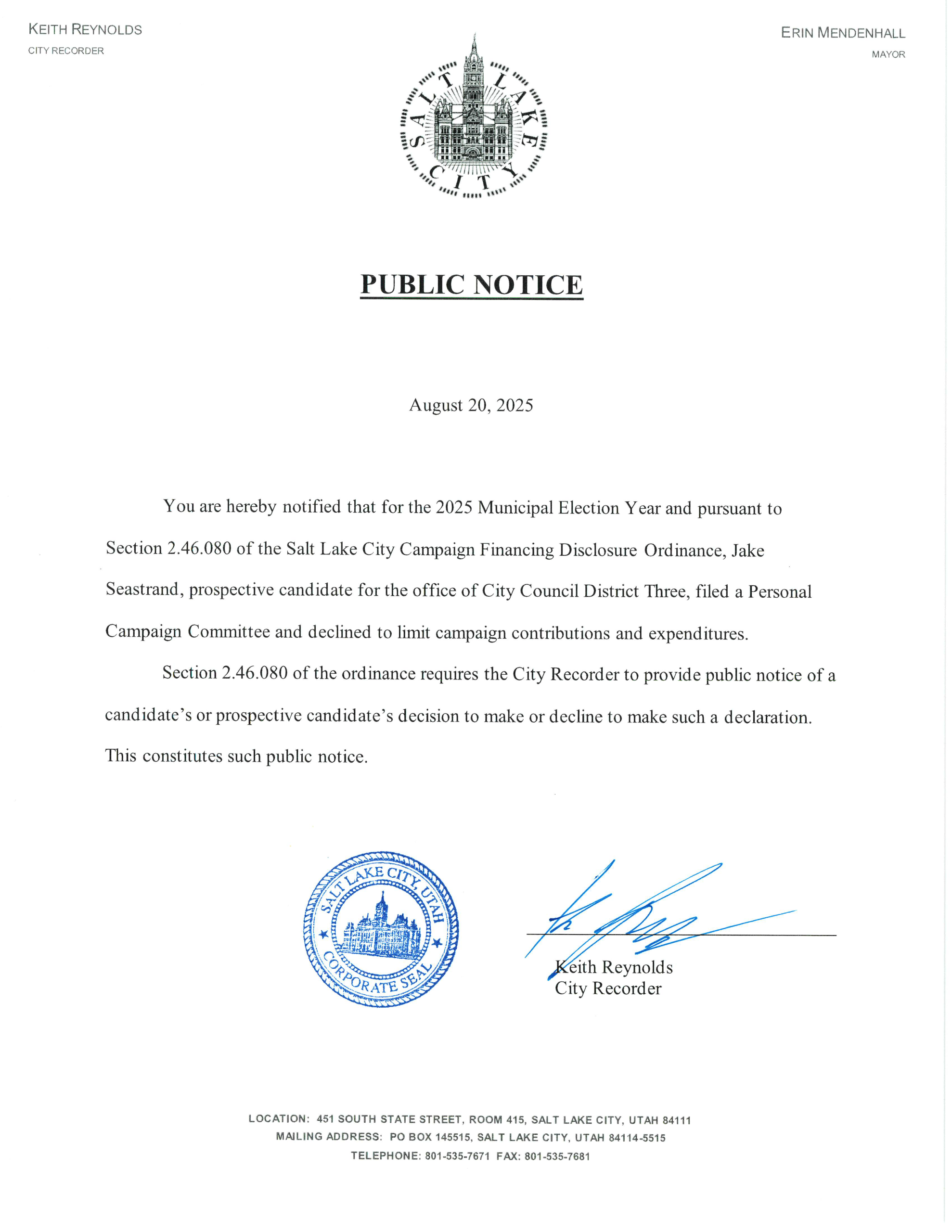 Public Notices | City Attorney's Office