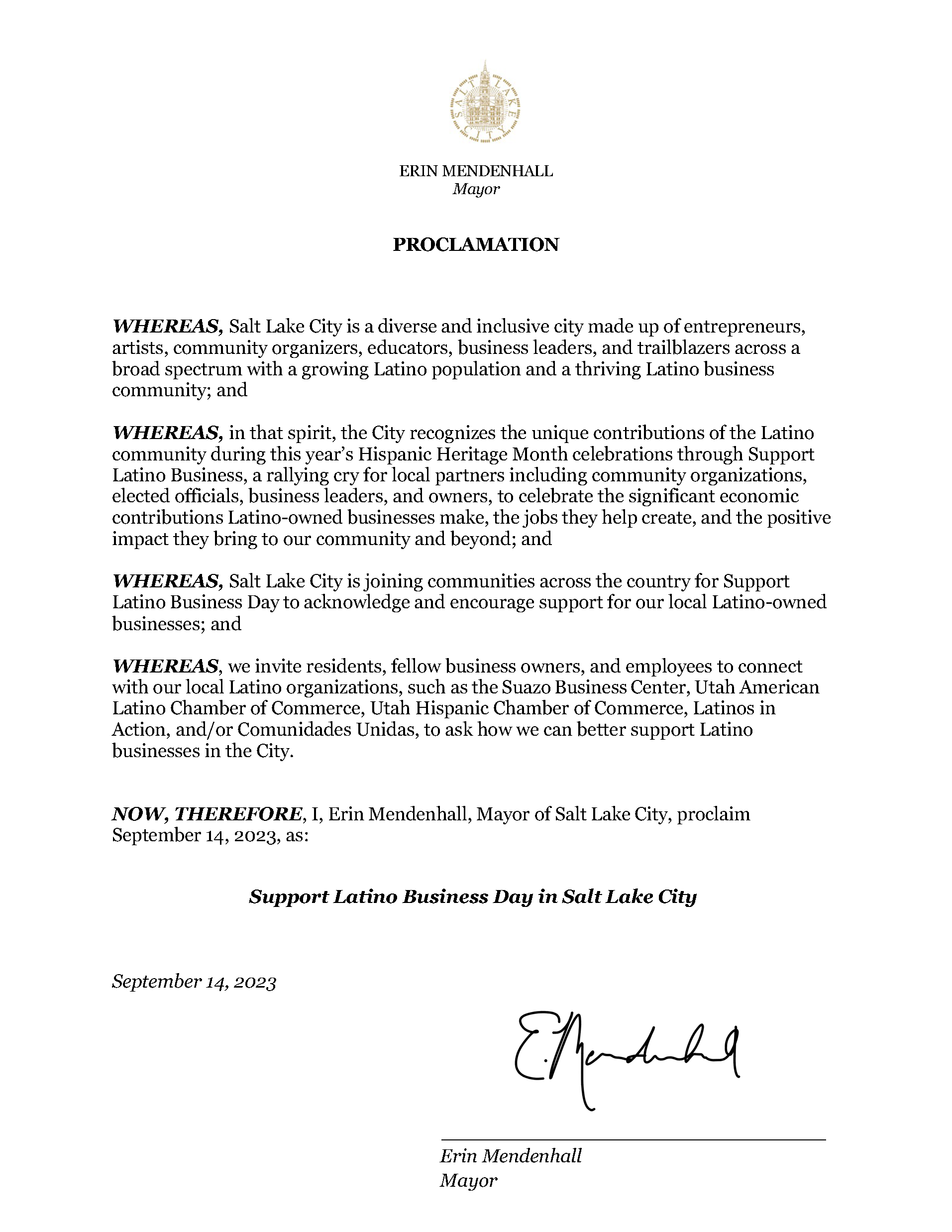 Mayor’s Proclamations | Mayor's Office