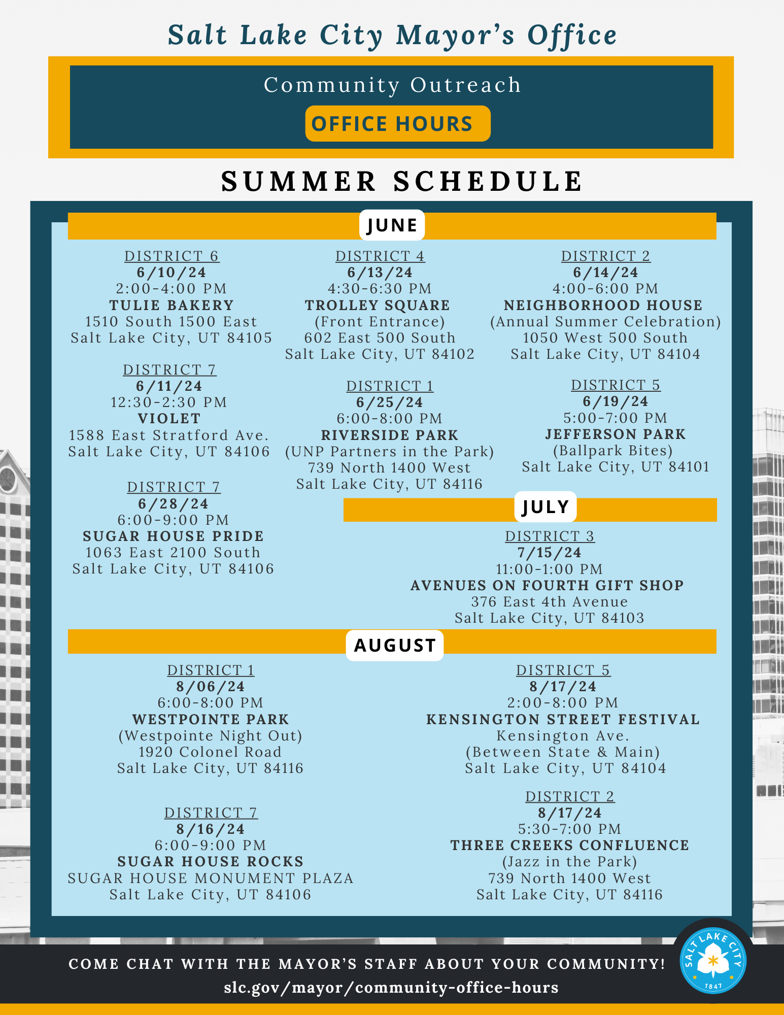 COMMUNITY OFFICE HOURS | Mayor's Office