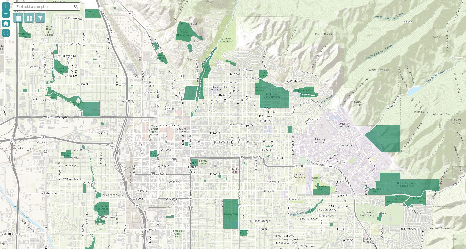 Map Of Downtown Salt Lake