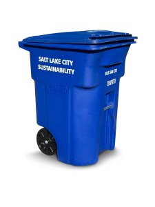 Blue recycling cart | Sustainability