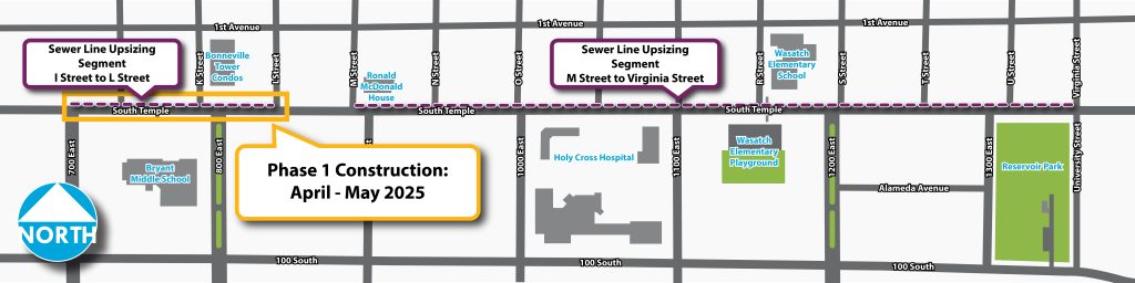 South Temple Sewer Upsizing Project | Public Utilities
