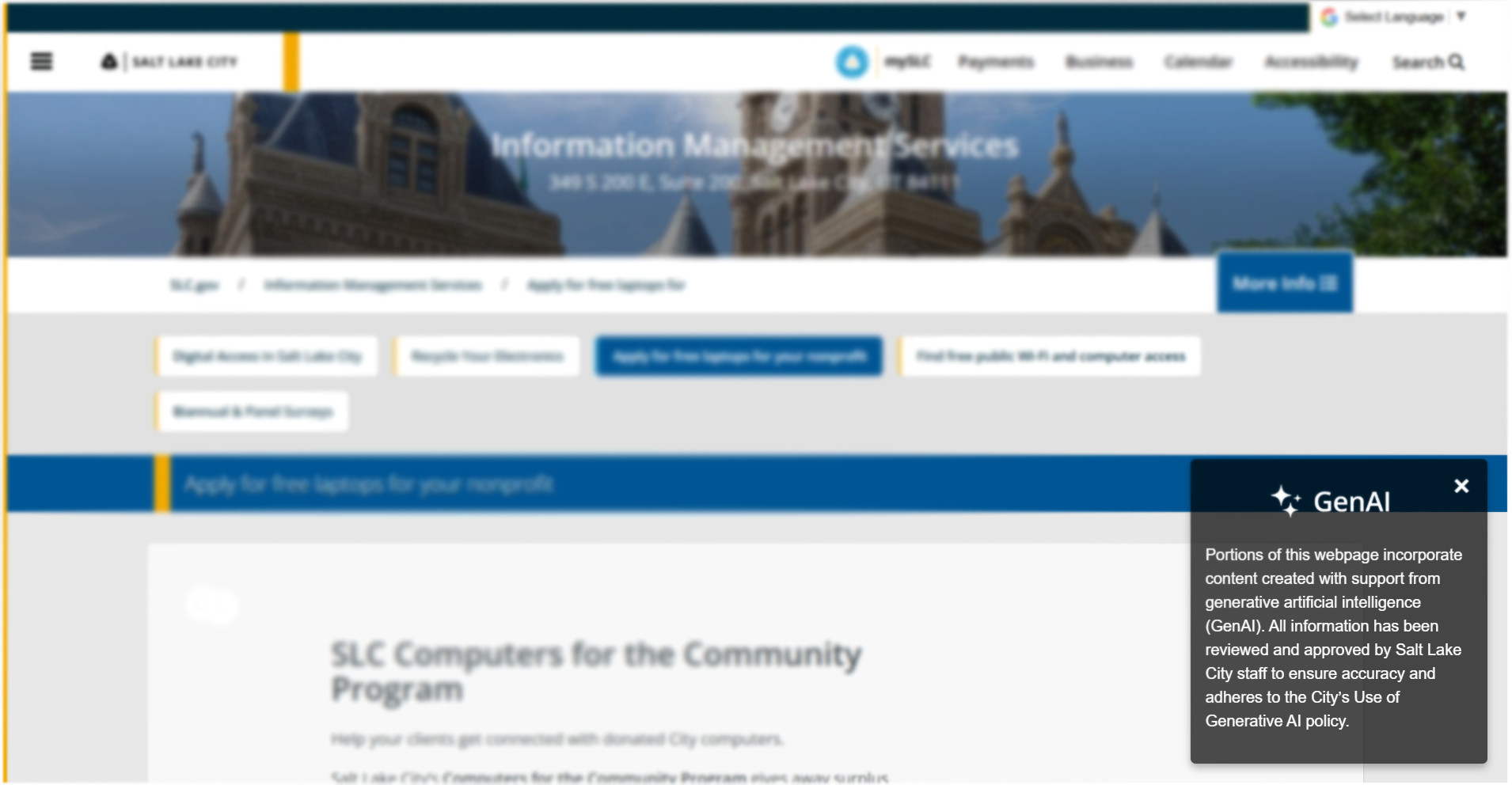 Generative AI Policy | SLC.gov